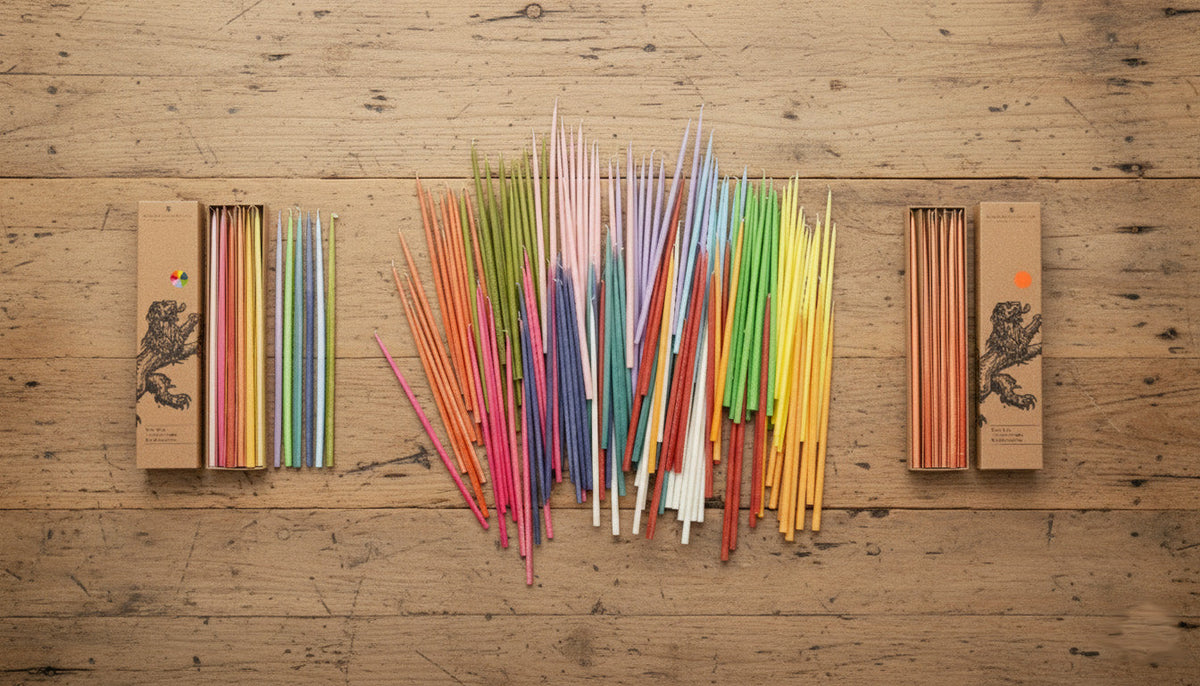 NEW! Thin Taper Candles – Designed in Colour